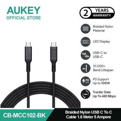 Promo AUKEY Kabel Charger Type C To C CB-MCC102 Black LED Display 1.8M 5A - Jakarta Timur ...