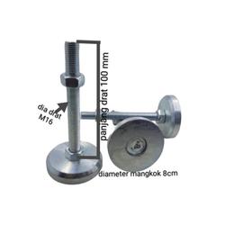 Jual Heavy Duty Adjuster Foot with Anti Slip Kaki Meja Stainless Steel ...