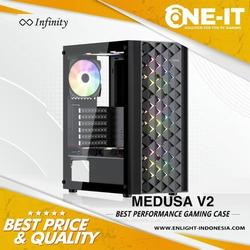 Jual Case INFINITY ASCALON ATX Casing Komputer PC + 3 FAN RGB Enlight ...