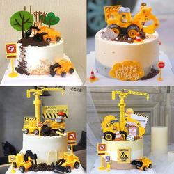 Jual TOPPER KUE HIASAN CAKE ULANG TAHUN MOTIF KONTRUKSI EXCAVATOR TRUCK ...