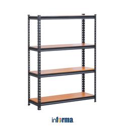 Jual INFORMA - RAK BESI - ISLEY 4 SHELVES RACKING WALNUT BLACK - Kota ...