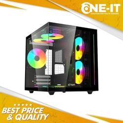 Jual Case INFINITY ASCALON ATX Casing Komputer PC + 3 FAN RGB Enlight ...