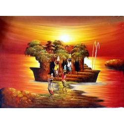 Lukisan Senja Yang Mudah Ditiru Lukisan Pemandangan Senja Yang Mudah