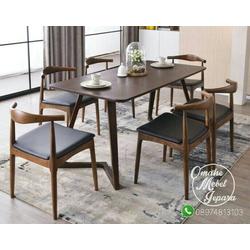 Jual Set meja kursi makan kayu jati minimalis - Kab. Jepara - omahe mebel jepara | Tokopedia