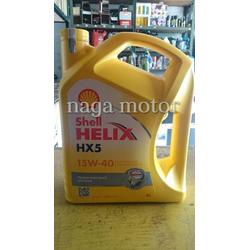 Jual oli shell Helix HX5 15w-40 100% asli 4liter khusus gosend ...