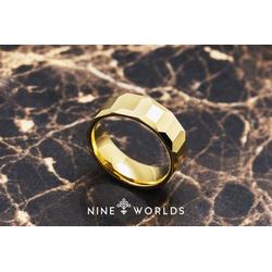 Promo Nine Worlds Ring cincin TUNGSTEN CERAMIC 18K CARBON LUME Pria ...