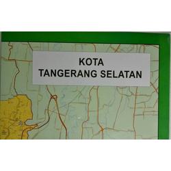 Jual Peta Kota Tangerang Selatan Kecamatan Dan Kelurahan - 90x90cm ...
