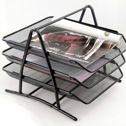 Jual Document Tray Desk Storage Rak Kertas File Dokumen 3 Susun Jaring ...