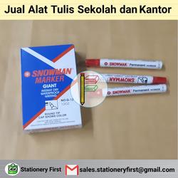 Jual Snowman Permanent Marker / Spidol Permanen Snowman G-12 - Merah ...
