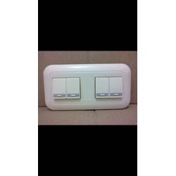 Jual panasonic saklar sakelar 2gang 2 gang seri putih wide series ...