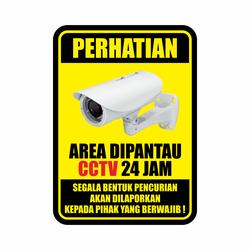 Jual Sign board Akrilik Awas Ada CCTV Jelas Tegas - Sudah 4 Lubang ...