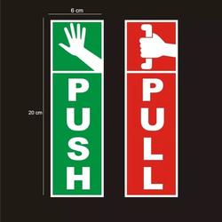 Jual stiker dorong tarik sticker push pull tulisan pintu - Hitam, tarik ...