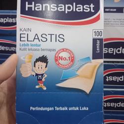 Jual 1BOX HANSAPLAST KAIN ELASTIS 100 LEMBAR hansaplas plaster plester ...