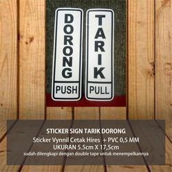 Jual Sticker Stiker Buka Pintu Push Pull Dorong Tarik 1 pasang 6x20cm ...