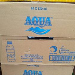 Jual Aqua Air Mineral Botol Kecil Mini 330ml 300 ml per Dus Karton ...