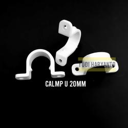Jual U Style Klem Conduit LESSO 20mm 1/2 Penjepit Pipa Listrik Clamp ...