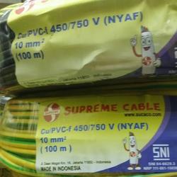 Jual Kabel NYAF 10 mm Kuning Hijau Supreme NYAF 1 x 10mm 1 Roll 100 meter - Kota Surabaya ...