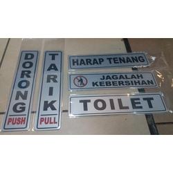 Jual sign label sticker dorong tarik pintu - door sign pull push ...