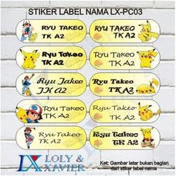 Jual Pokemon Sticker MEDIUM Name Label Stiker nama pikachu komputer ...