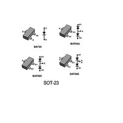 Jual BAT54C Dioda 200mA 30v smd Schottky barrier diode BAT54 KL3 sot-23 - Kota Semarang ...