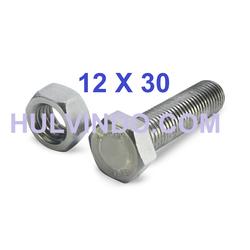 Jual baut mur stainless m12x30 SS 304 stainless steel hex bolt m12 x 30 mm - Jakarta Pusat ...