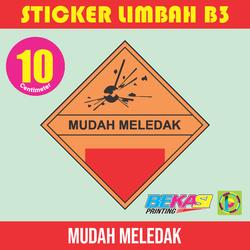 Jual Sticker LIMBAH B3 | MUDAH MELEDAK - 10x10cm, VINYL - Kota ...