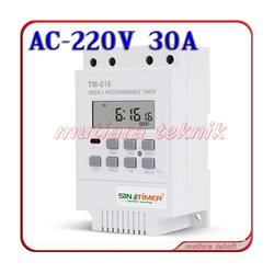 Jual ⏱ 220V 16 Memory Digital DIN Rail Programmable Timer 15A White - Kota Surabaya ...