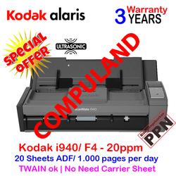 Jual KODAK Alaris Scanner i940 WIN (ADF: F4/A4) - 20 ppm - Jakarta ...