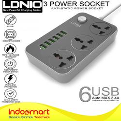 Jual LDNIO SE3631 Stop Kontak 3 Power Socket 6 USB fast charging - Jakarta Barat - Indoemart ...