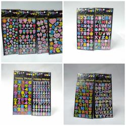Jual Sticker Stiker Timbul Bubble Metalik Gradasi Huruf Abjad Angka ...