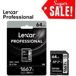 Promo Lexar Professional 1667x SDXC UHS-II V60 64GB - Memory Card 64 GB ...