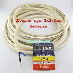 Jual Kabel Listrik Tunggal Kawat ETERNA NYM 2x2,5mm Meteran Putih - Kota Makassar ...