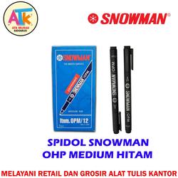 Jual Spidol Permanent Snowman OHP / OPF 12 Fine Tip Pcs - Hitam - Kota ...