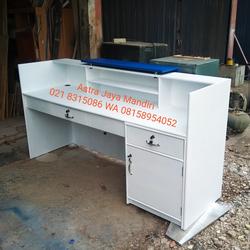 Jual meja resepsionis lapisan hpl mja counter meja kasir furniture ...