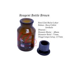 Jual REAGEN BOTOL 250 ML BROWN AMBER WIDE MOUTH REAGENT BOTTLE COKLAT ...