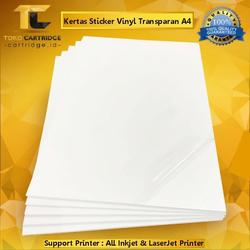 Jual Kertas Vinyl Sticker Transparant Stiker Bening Transparan Glossy ...