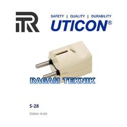 Jual UTICON Steker Arde Colokan Bulat S-28R S28R / Kotak S-28 S28 Plug ...