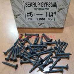 Jual Skrup Gypsum 6 x 1 1/2" 4 cm 100 bj / Sekrup Gipsum Hitam / Drywall - Kota Makassar - Karya ...