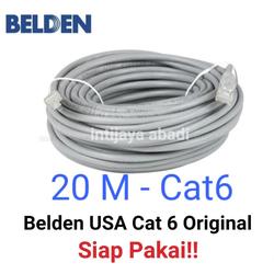 Promo Kabel Lan Belden Cat 6 USA 20 meter Siap Pakai/20M / 20meter UTP ...