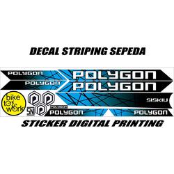 Promo Cutting Sticker Hologram Sepeda POLYGON MTB satu set maxdecal ...