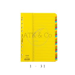 Jual Pembatas Ordner Bantex 10 Warna A4 6050 - Cardboard Index ...