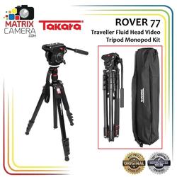 Promo Takara ROVER 77 2 in 1 Traveller Fluid Head Video Tripod Monopod ...