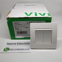 Promo SCHNEIDER SAKLAR 2G SERI VIVACE KB32_1 WE 2 GANG 1 WAY DOUBLE ...