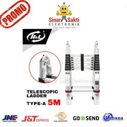 Promo Tangga Lipat Aluminium Teleskopik 5M Double Telescopic Ladder 5 ...