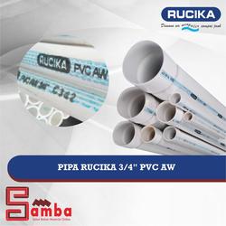 Jual Pipa PVC Rucika Standard Type AW - Ukuran : 3/4" (26mm) - Putih - Jakarta Selatan ...