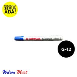 Jual Snowman Permanent Marker / Spidol Permanen Snowman G-12 - Biru ...
