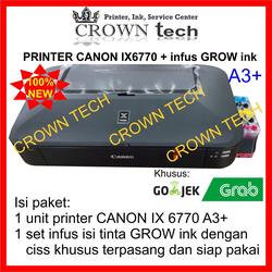 Jual Canon iX6770 printer A3 + Modifikasi+ tinta botolan GROW INK - Tab ...