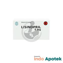 Jual LISINOPRIL 5 MG 1 STRIP ISI 10 TABLET/OBAT ANTI HIPERTENSI ...