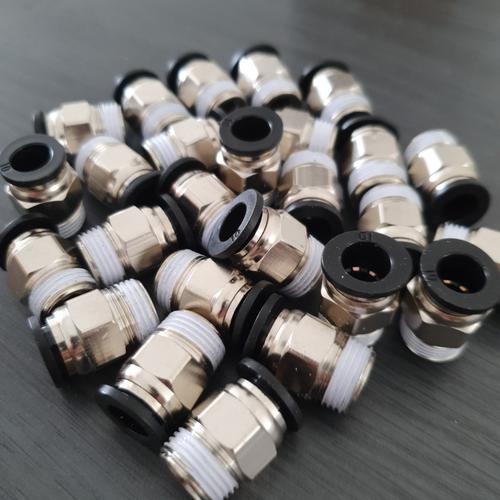 Jual Fitting Pneumatic lurus drat ulir 3/8 selang 10mm PC 10-03 ...