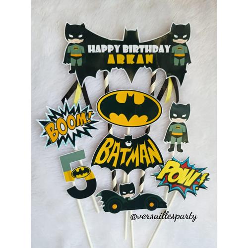 Jual Cake Topper Batman Cartoon/ Topper Batman Kartun / Hiasan Kue ...